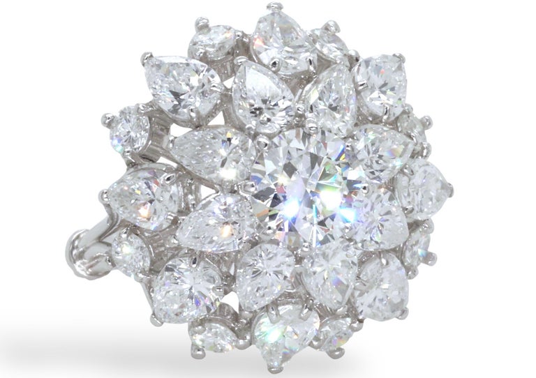 18kt White Gold 5 Carat Diamonds IGI Cert. Ring Estate His Majesty ...