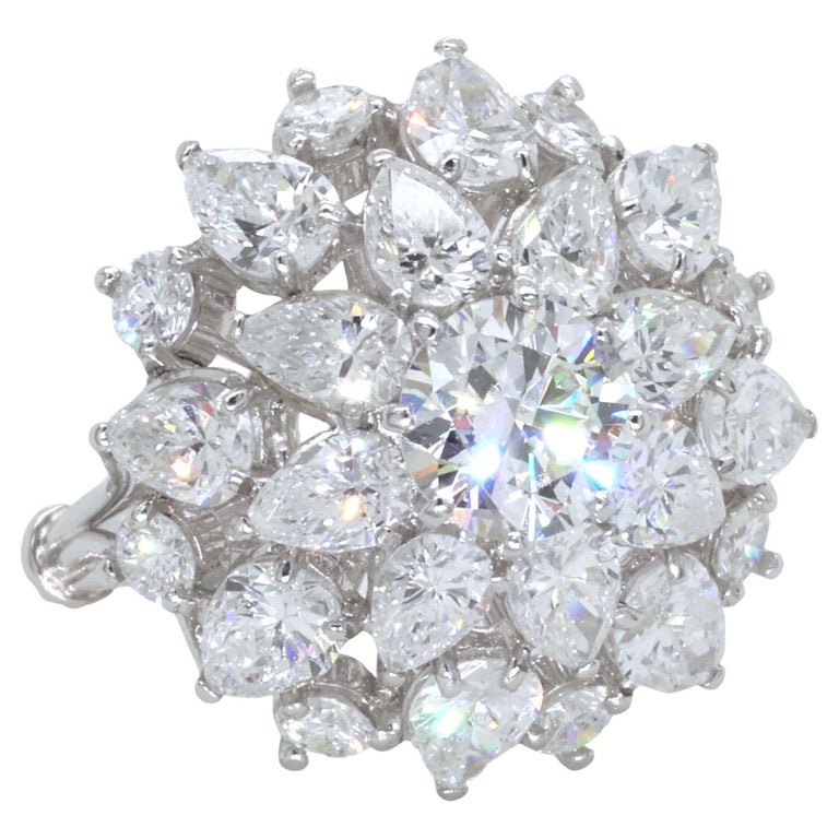 18kt White Gold 5 Carat Diamonds IGI Cert. Ring Estate His Majesty ...