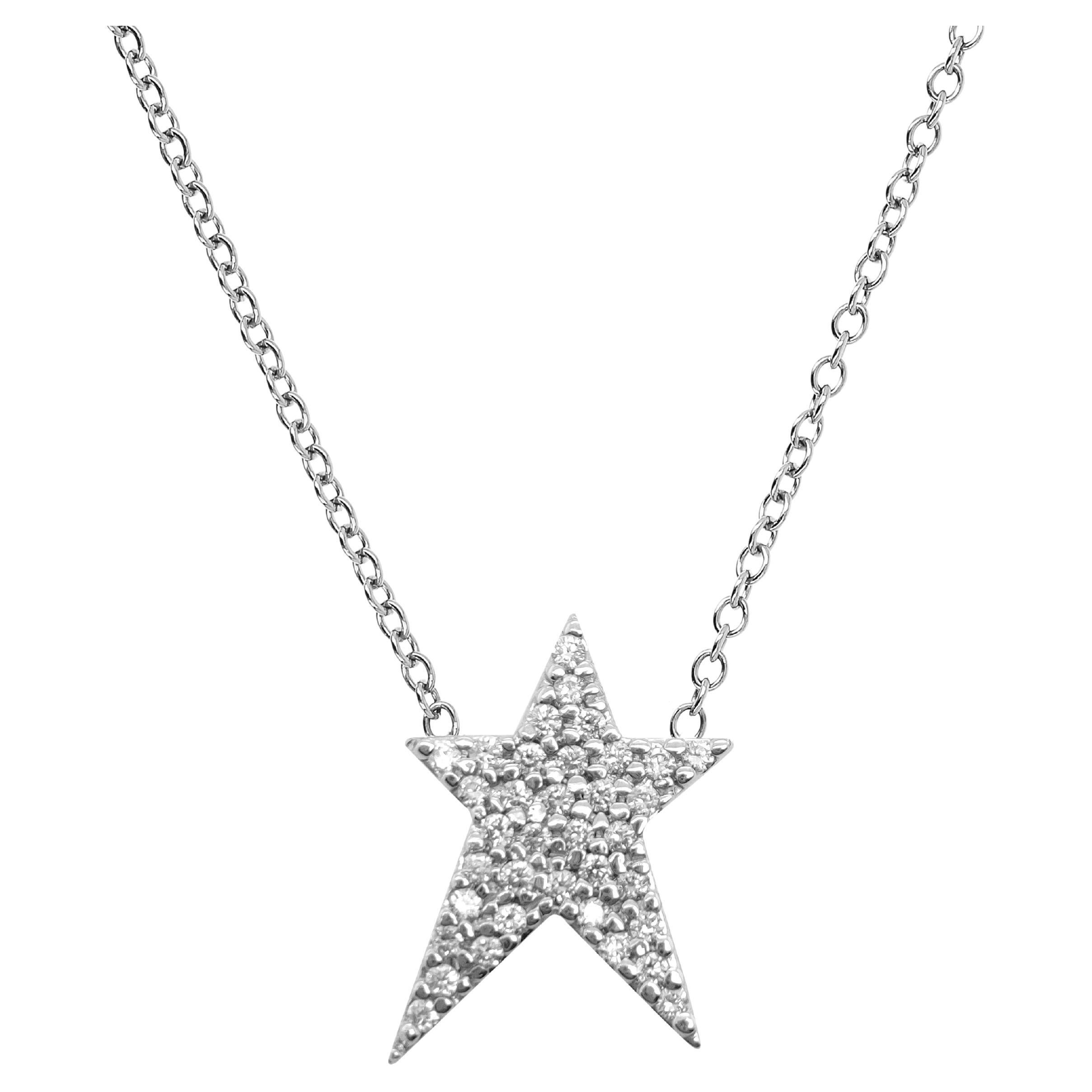 18KT White gold and diamonds snake necklace For Sale at 1stDibs