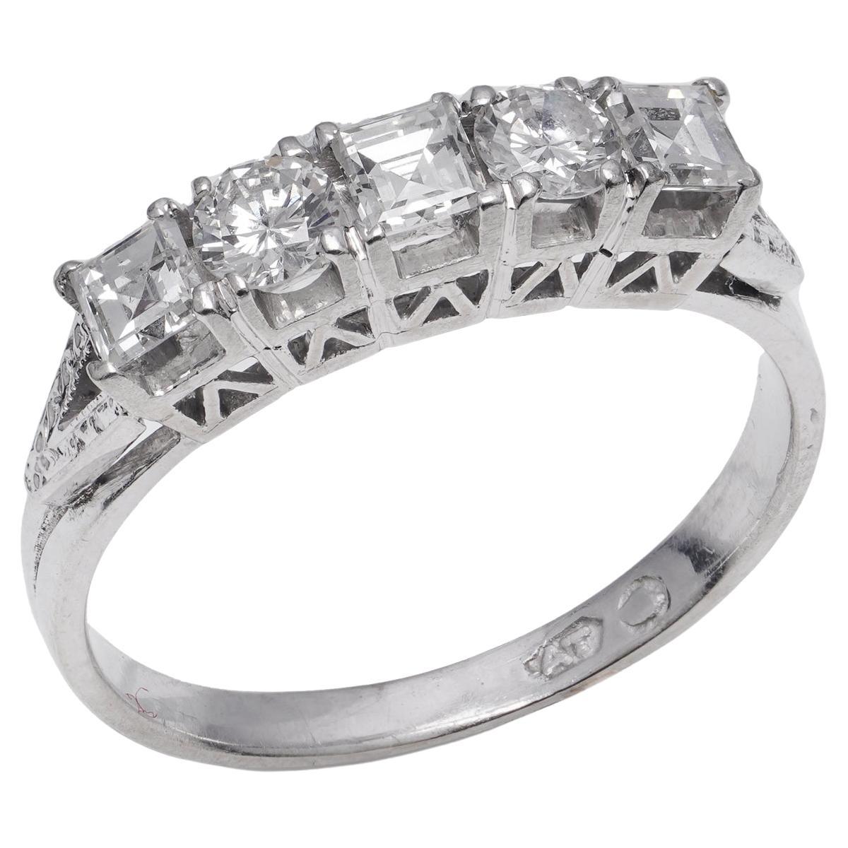 Georgian Five Diamond Ring at 1stDibs | five diamond rings