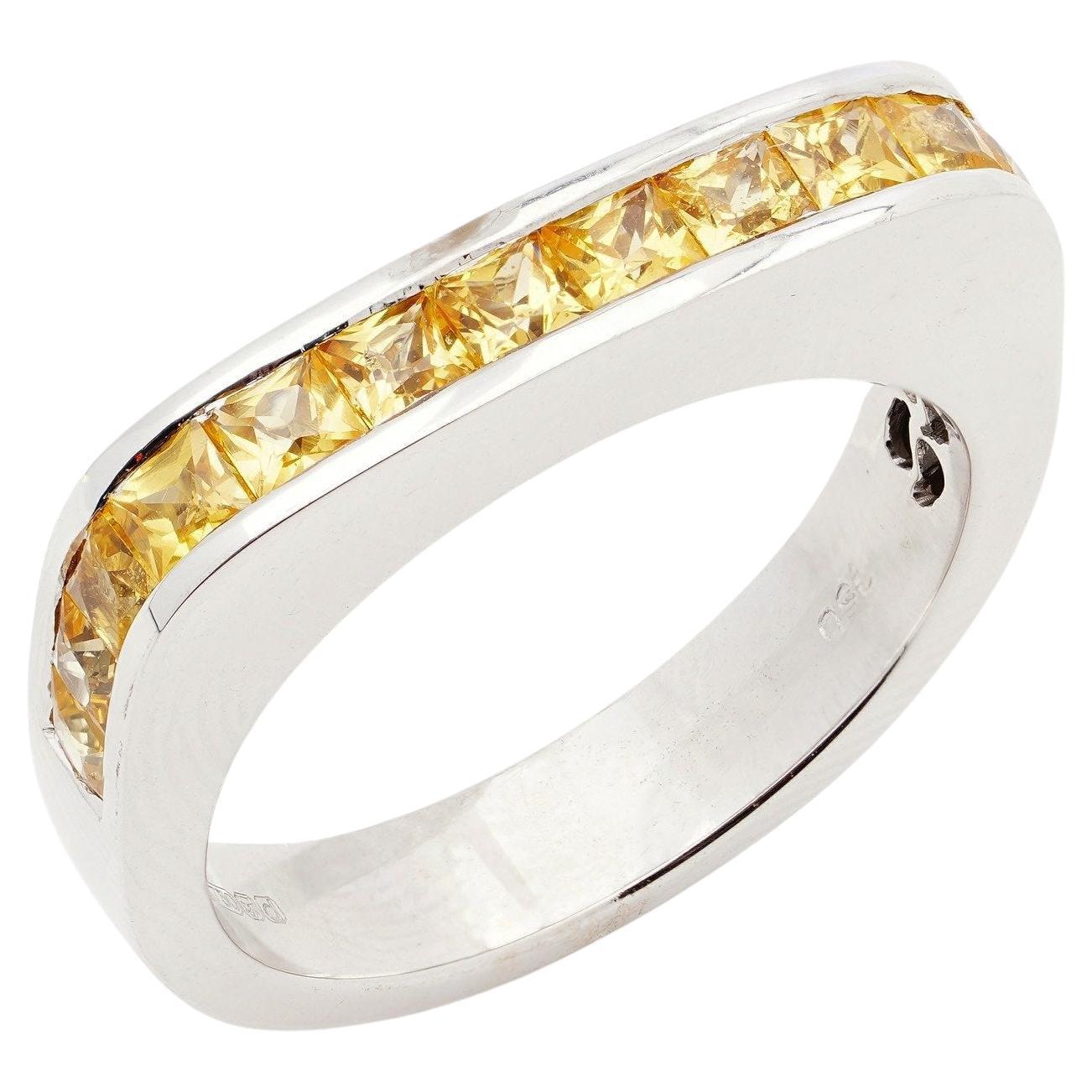 Edwardian 18kt/Platinum Sapphire + Diamond Double Row Ring at 1stDibs