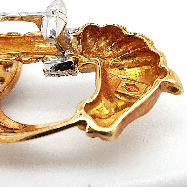 18kt Yellow and White Gold Sword Horse Hilt with Diamonds and Sapphire ...