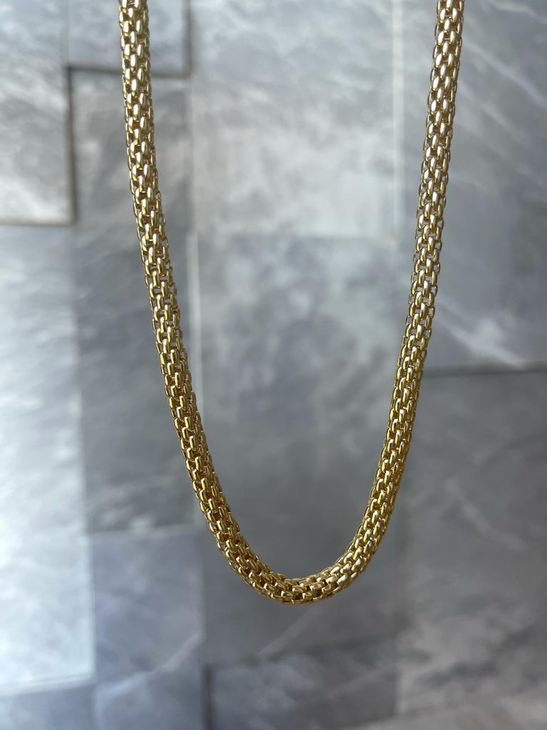 18kt Yellow Gold Fancy Italian Gold Chain For Sale at 1stDibs