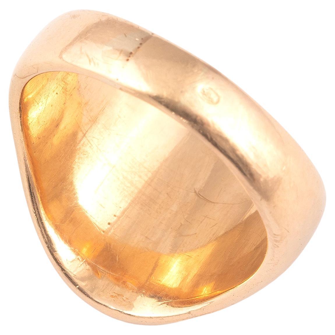 18kt Yellow Gold French Family Crest Ring at 1stDibs