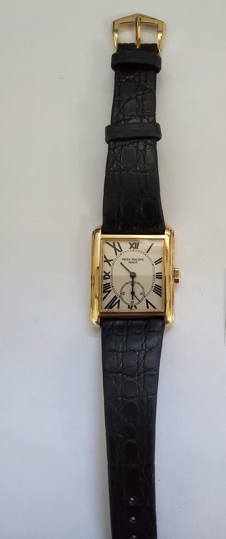 18 Karat Yellow Gold Patek Philippe Tank Gondolo Watch, Case, Very Good ...