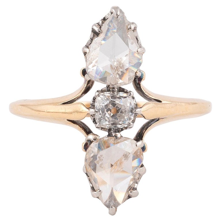 18kt Yellow Gold Rose Diamond Duchess Ring at 1stDibs