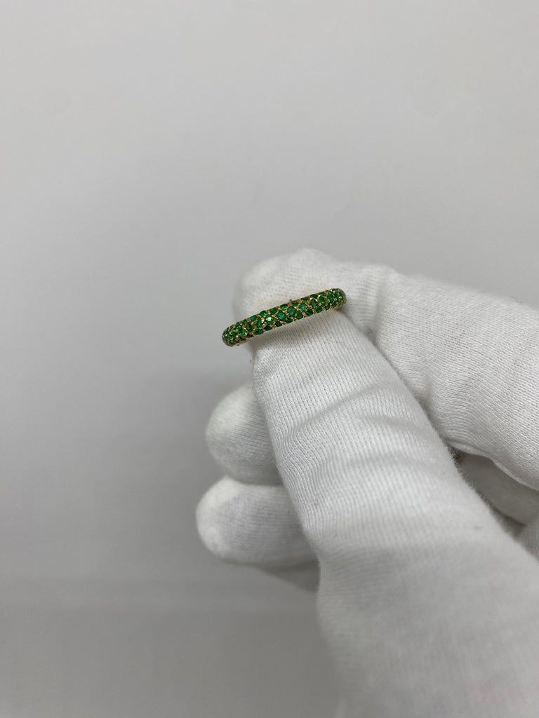 18Kt Yellow Gold Tsavorite Pavé 1.27 ct For Sale at 1stDibs