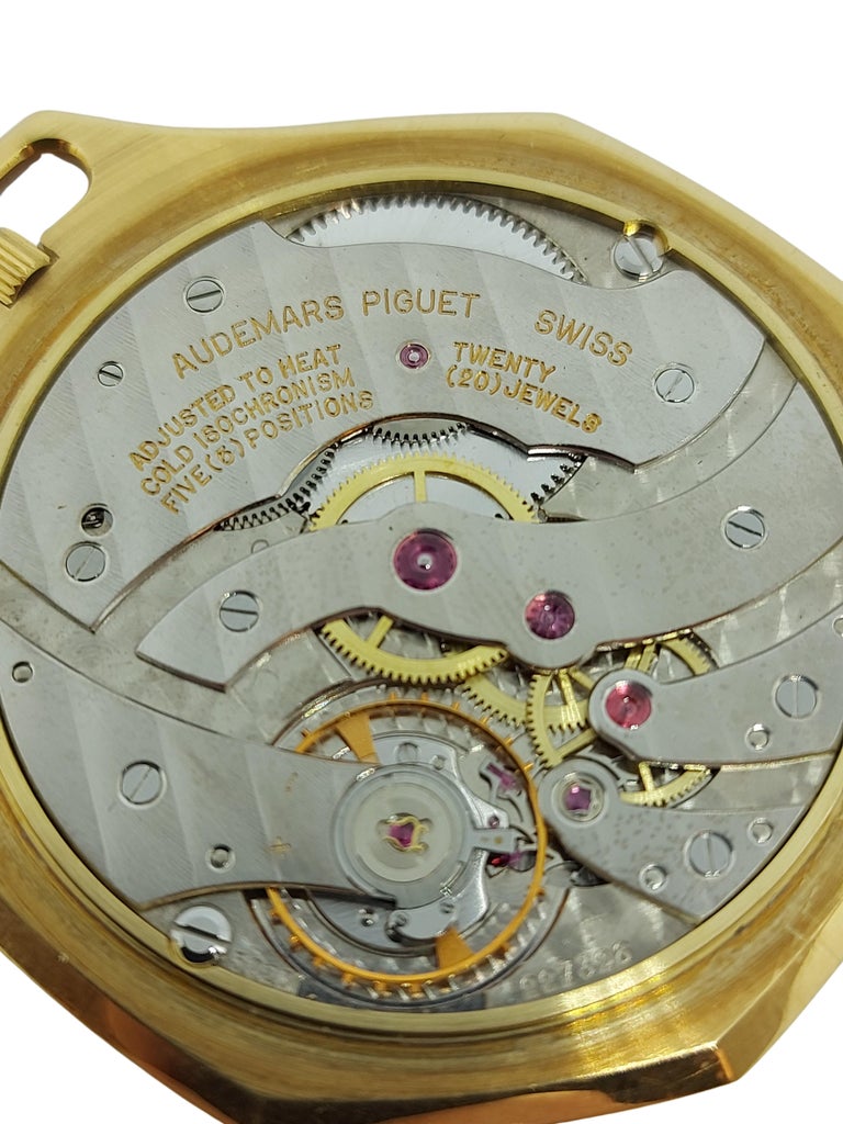 18kt Yellow Octagonal Gold Audemars Piguet Royal Oak Pocket Watch For ...