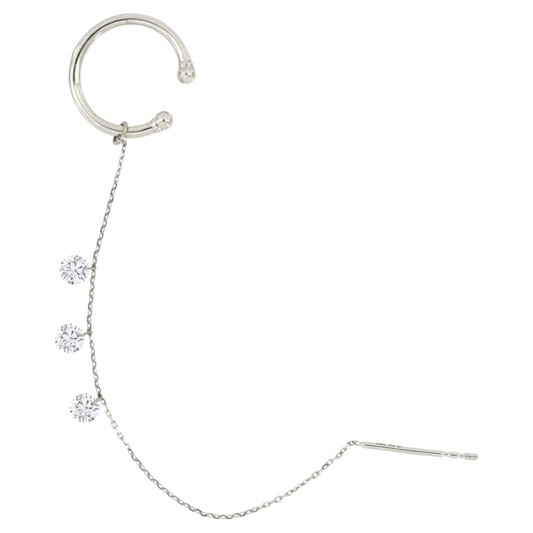 18K Diamond Ear Cuff For Sale at 1stDibs
