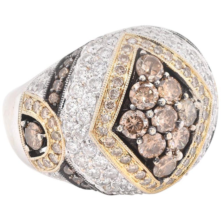 18ky Diamond Dome Ring at 1stDibs