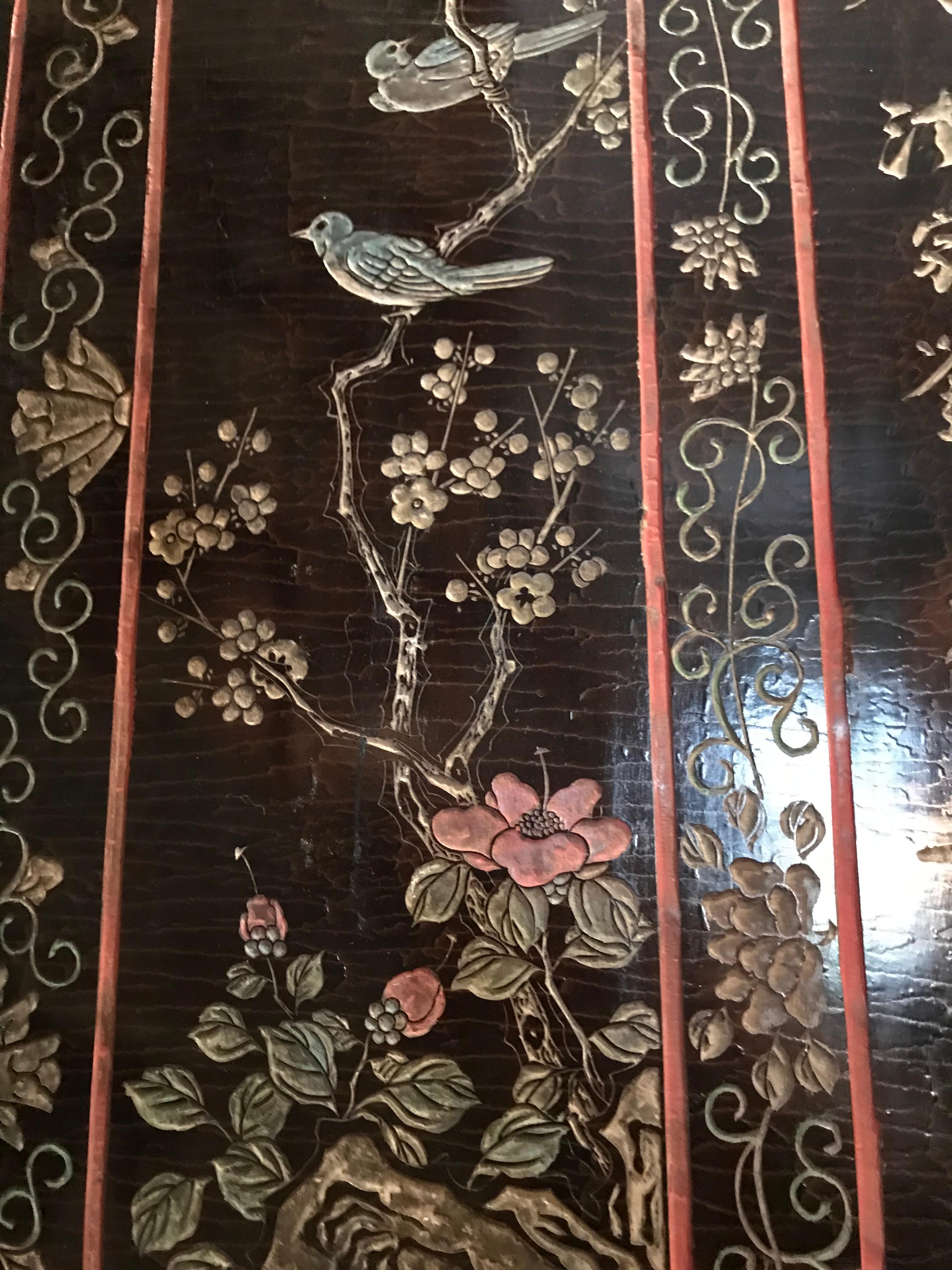 12-Panel Coromandel Chinese Screen Wall Art Backdrop Wall Mount Panels ...