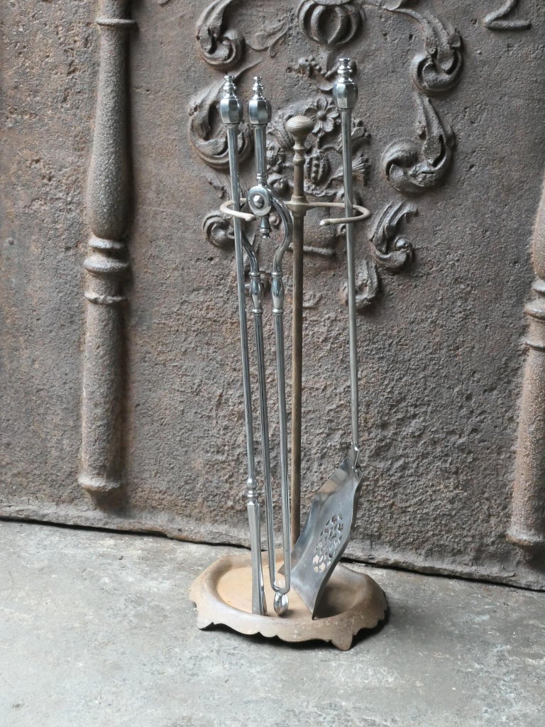 18th-19th C. English Polished Steel Georgian Companion Set For Sale at ...