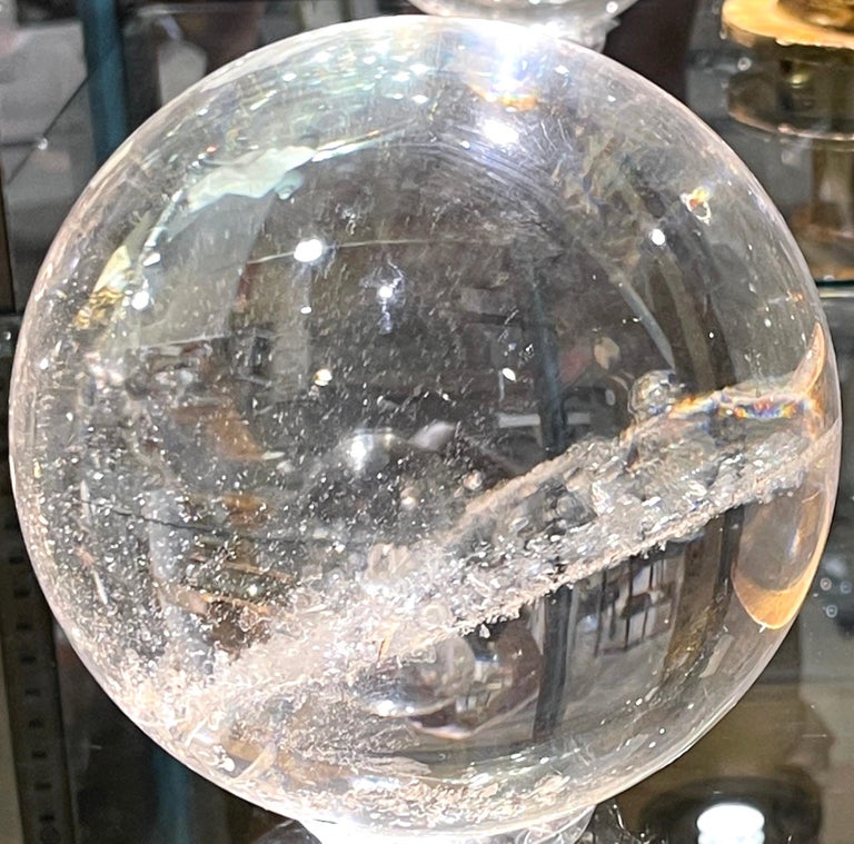 18th-19th C. Italian Rock Crystal Ball on a Later Italian Giltwood ...