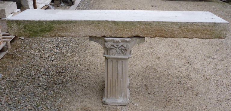 18th-19th Century Carved Stone Antique Garden Console Outdoor Indoor ...