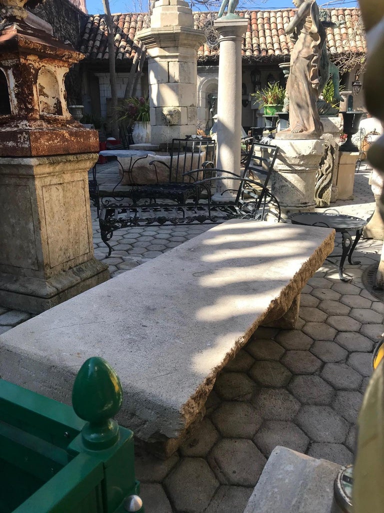 18th-19th Century Carved Stone Antique Garden Low Coffee Outdoor Indoor ...