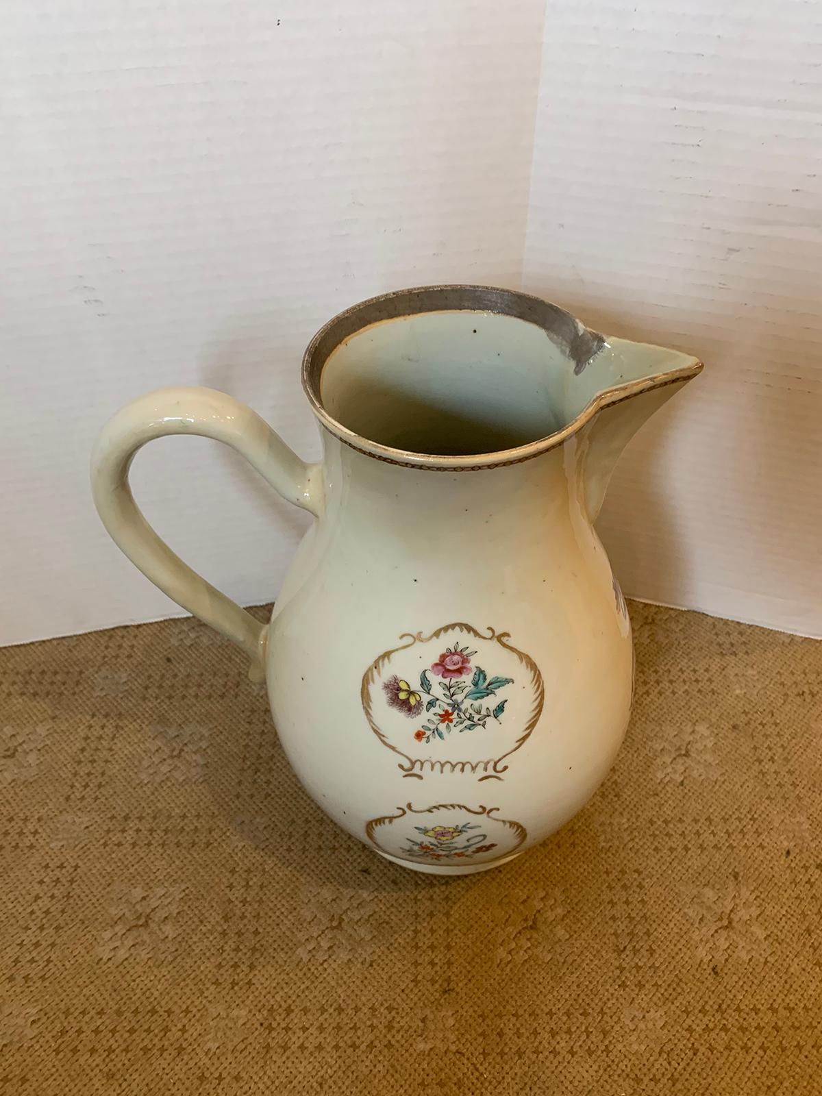 18th-19th Century Chinese Export Porcelain Pitcher, Unmarked For Sale ...