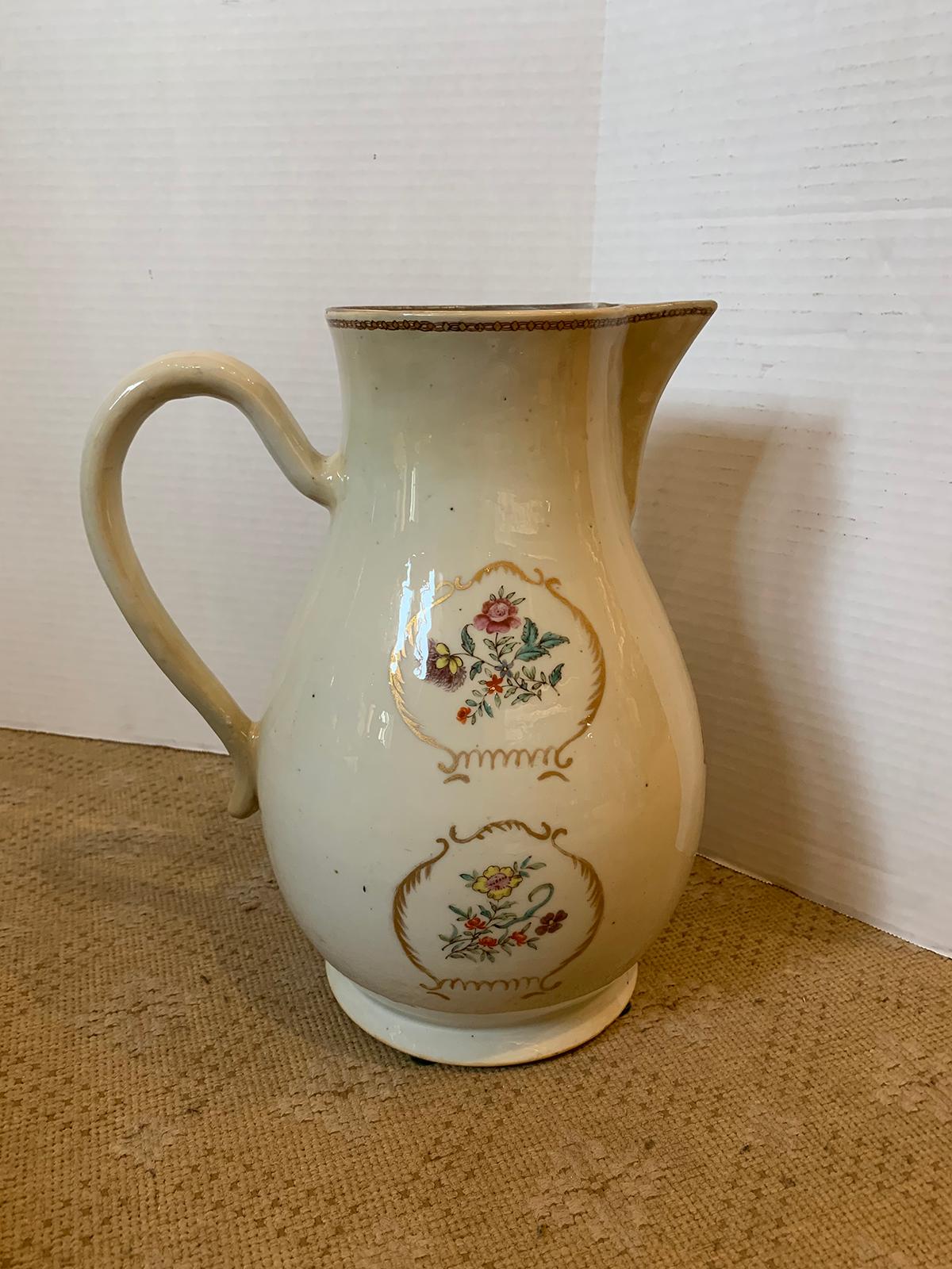 18th-19th Century Chinese Export Porcelain Pitcher, Unmarked For Sale ...