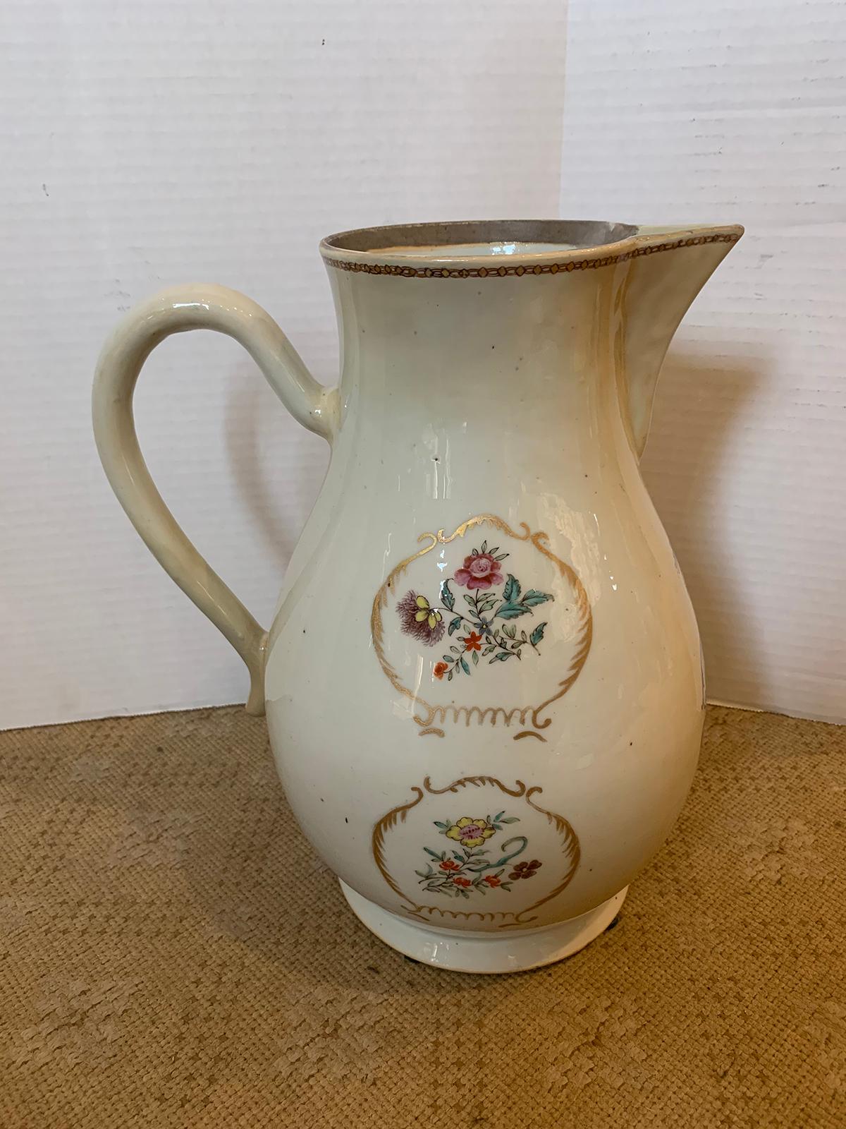 18th-19th Century Chinese Export Porcelain Pitcher, Unmarked For Sale ...