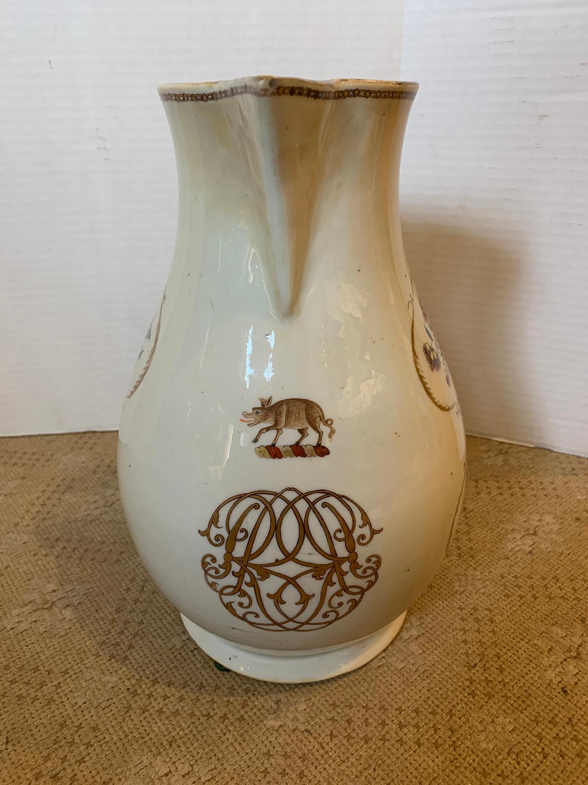 18th-19th Century Chinese Export Porcelain Pitcher, Unmarked For Sale ...