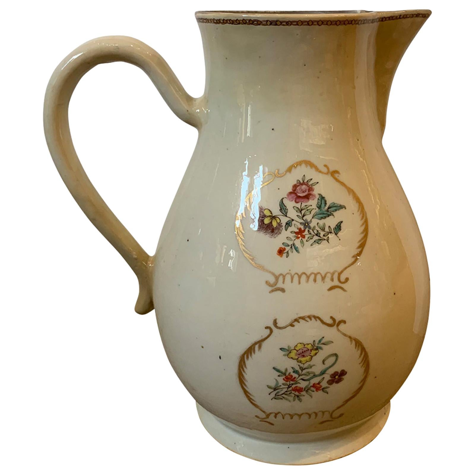 18th-19th Century Chinese Export Porcelain Pitcher, Unmarked For Sale ...