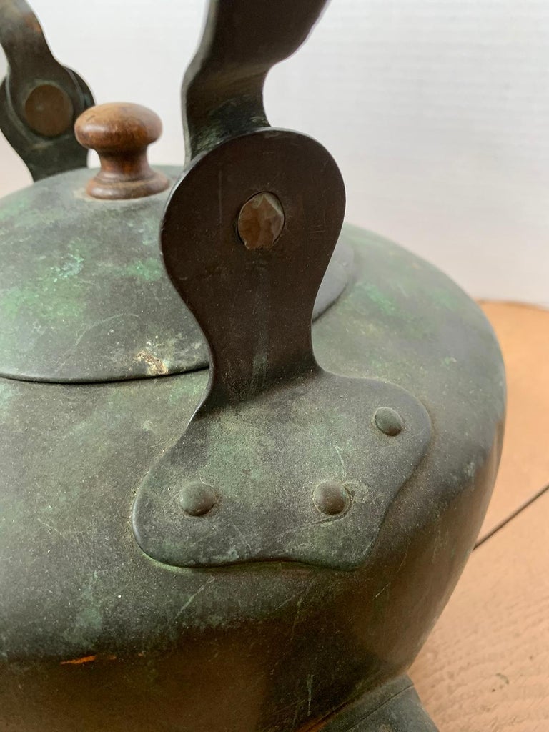 18th-19th Century English Copper Verdigris Tea Kettle at 1stDibs