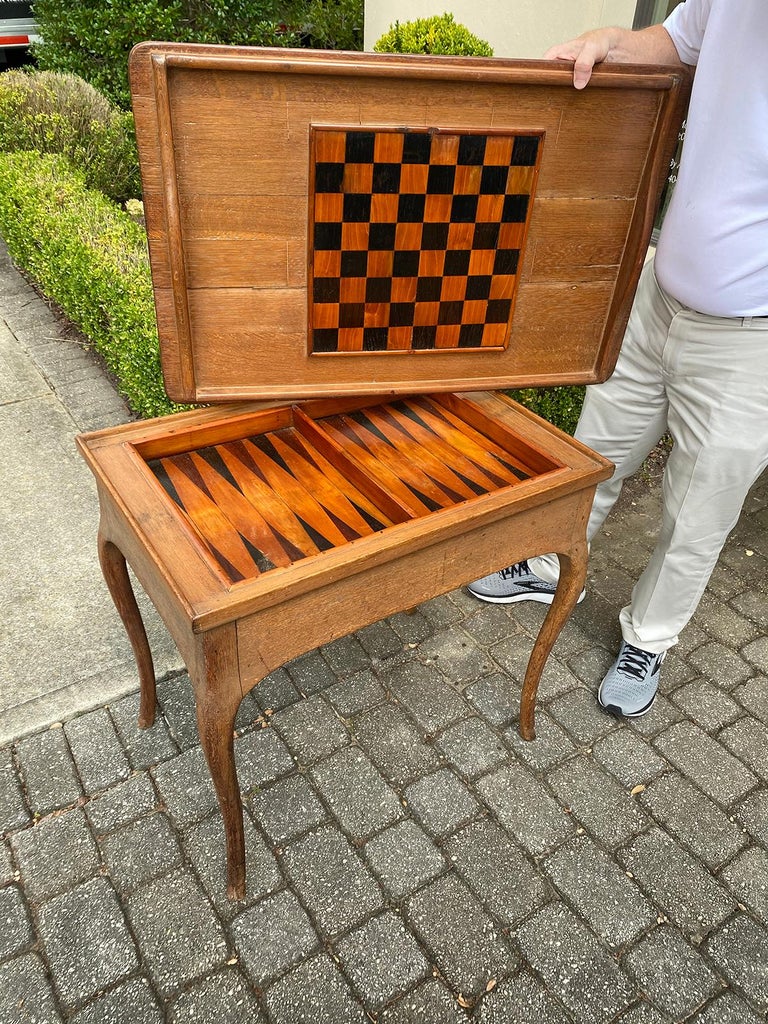 18th-19th Century French Provincial Tric-Trac Game Table at 1stDibs