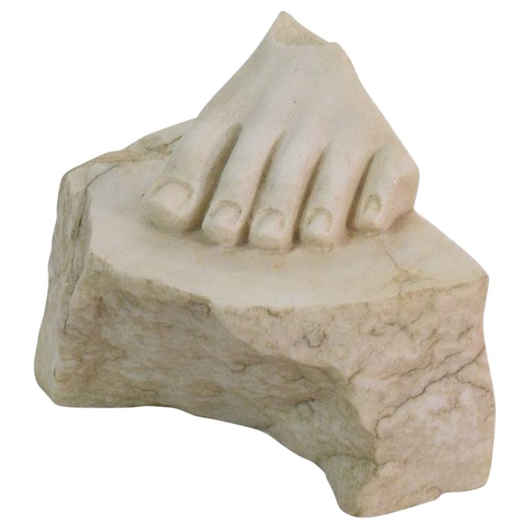 18th-19th Century Italian Marble Fragment of a Foot at 1stDibs