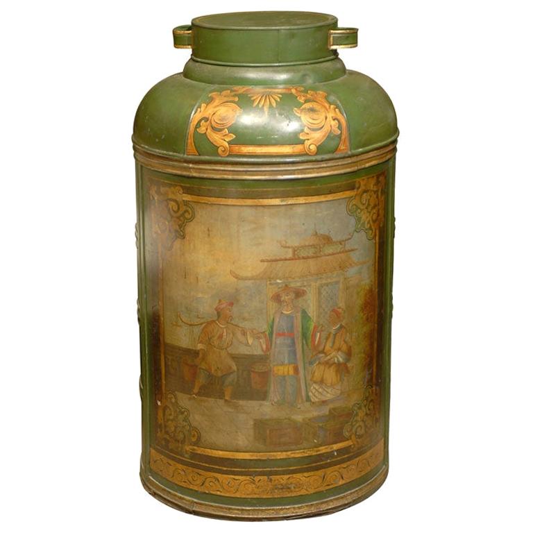 Pair of Tin Tea Caddies For Sale at 1stDibs