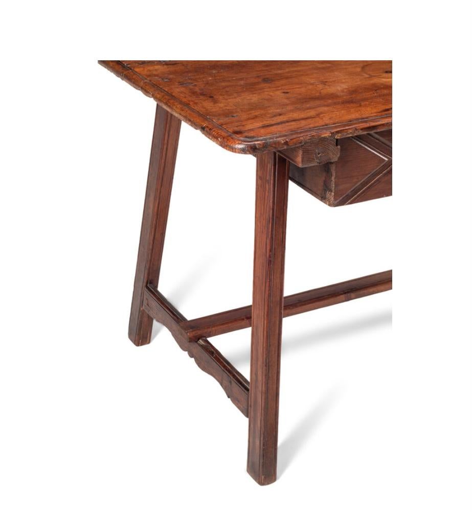 18th/19th Century Spanish Pine Trestle Table For Sale at 1stDibs