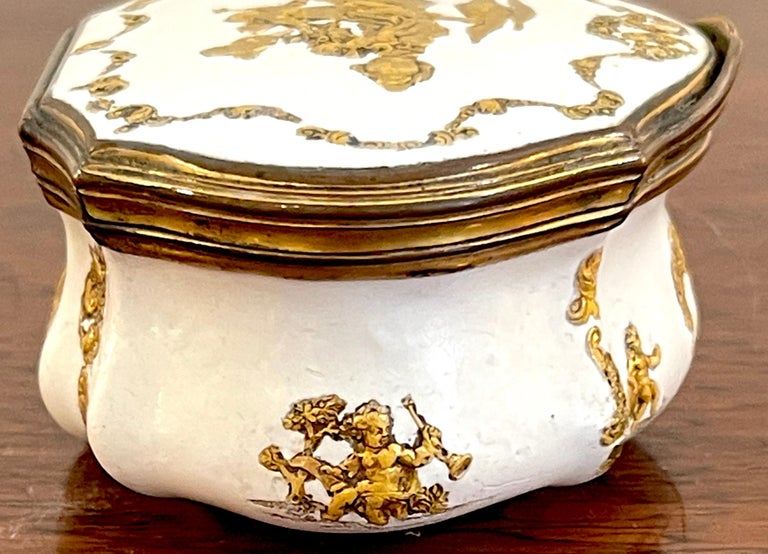 18th C Allegorical Gilt Enamel Snuff Box, Atrib Fromery Workshop For ...