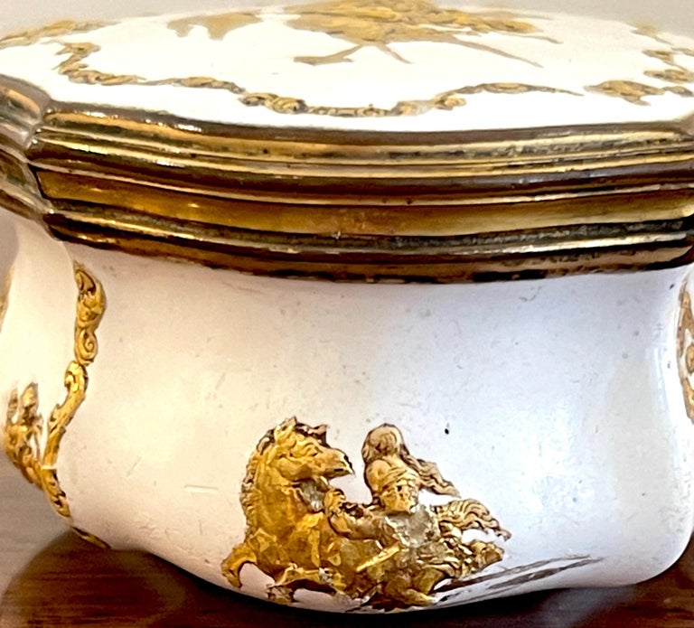 18th C Allegorical Gilt Enamel Snuff Box, Atrib Fromery Workshop For ...