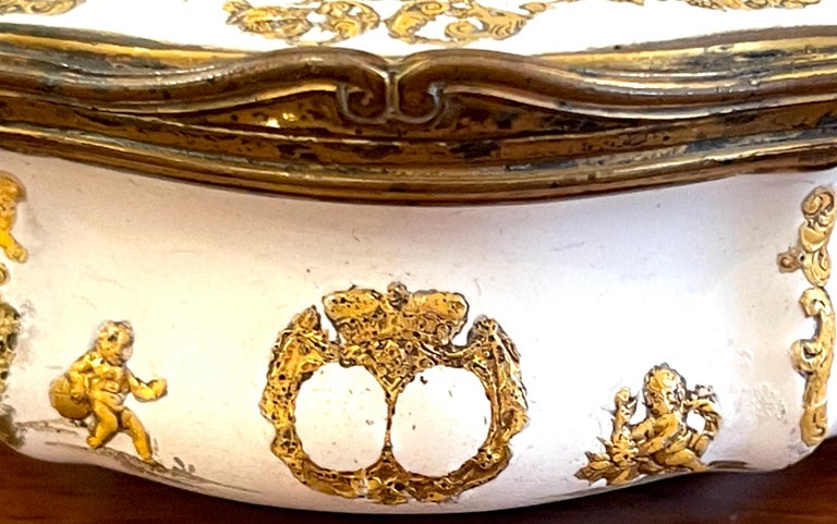 18th C Allegorical Gilt Enamel Snuff Box, Atrib Fromery Workshop For ...