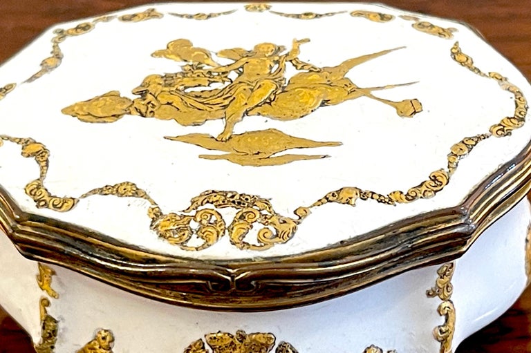 18th C Allegorical Gilt Enamel Snuff Box, Atrib Fromery Workshop For ...