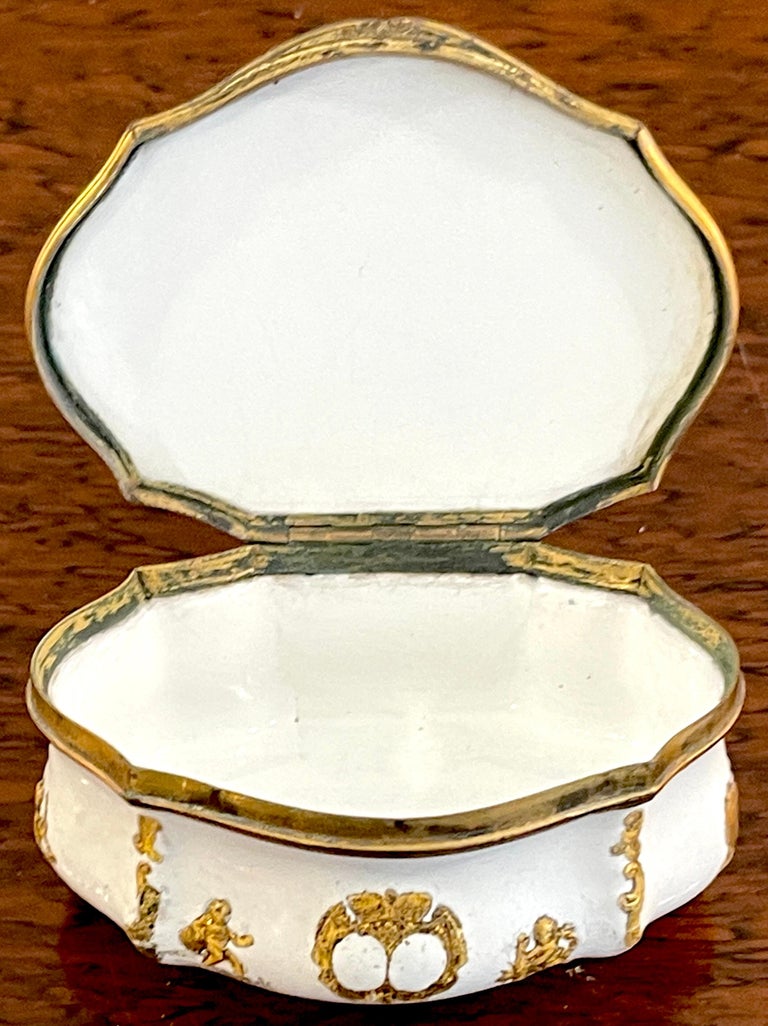 18th C Allegorical Gilt Enamel Snuff Box, Atrib Fromery Workshop For ...