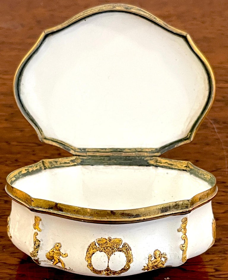 18th C Allegorical Gilt Enamel Snuff Box, Atrib Fromery Workshop For ...
