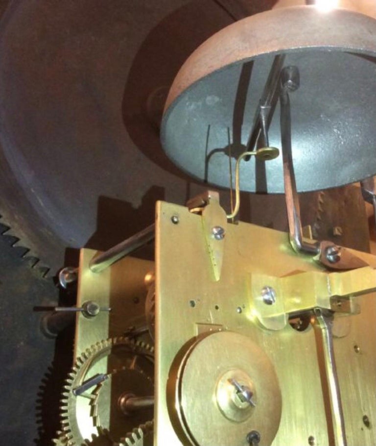 18th C Antique Longcase Grandfather Mahogany Tidal Dial Clock by James ...