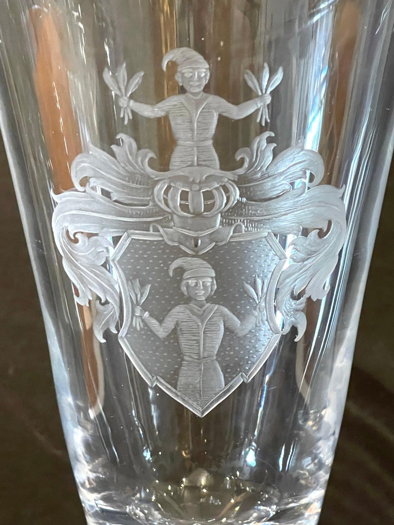 18th C Baroque Style German G. von Gundlach Armorial Beer /Goblet ...