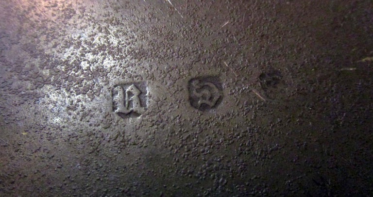 English Pewter Charger with Hallmarks R D A Initials and London Stamp ...