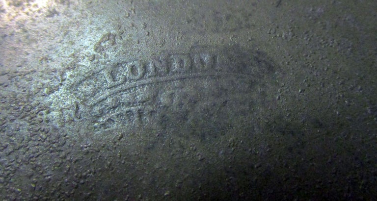 English Pewter Charger with Hallmarks R D A Initials and London Stamp ...