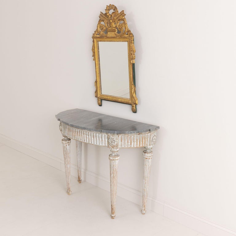 18th Century French Louis XVI Console in Original Paint with Bleu ...