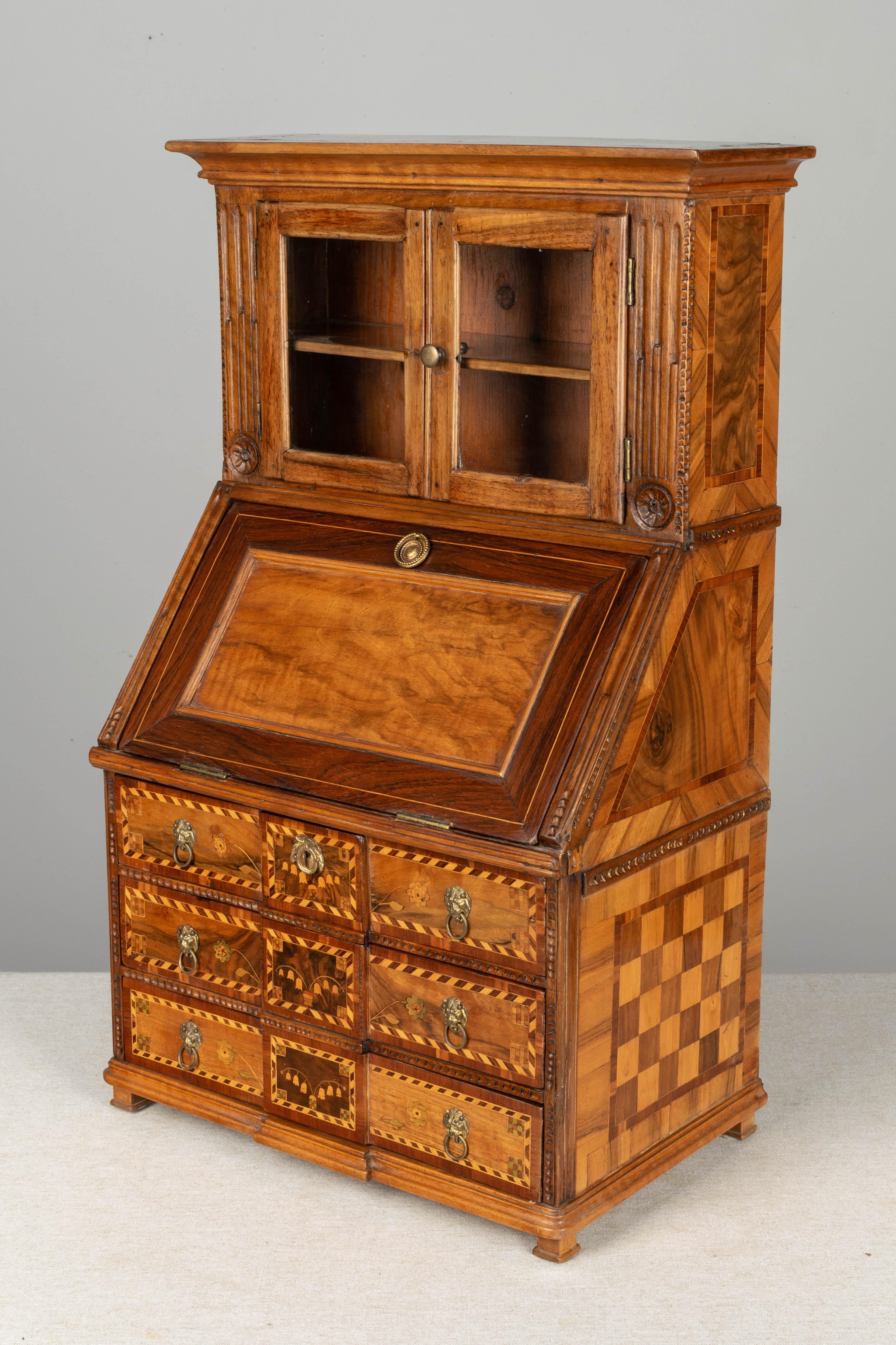 18th Century French Louis XVI Miniature Marquetry Secretaire or Desk ...