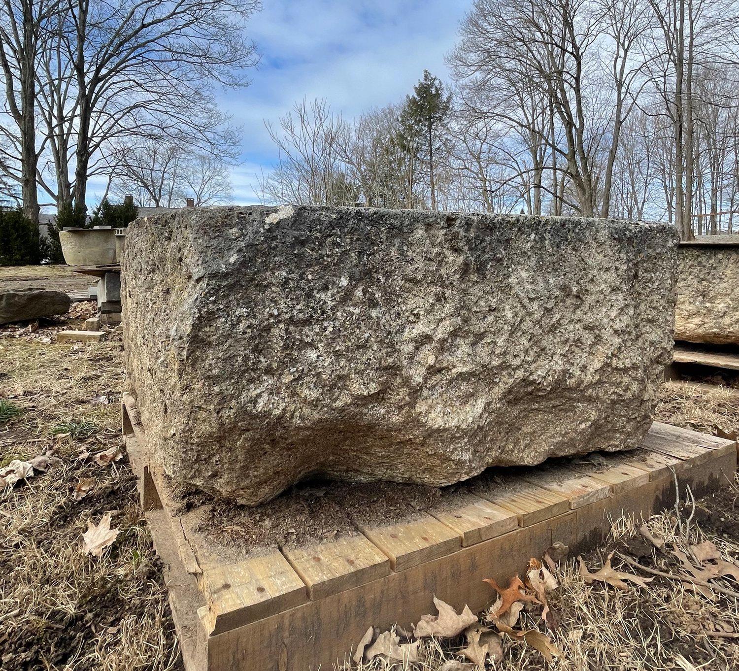 18th Century French Square Hand Carved Limestone Trough '#2 of Four ...