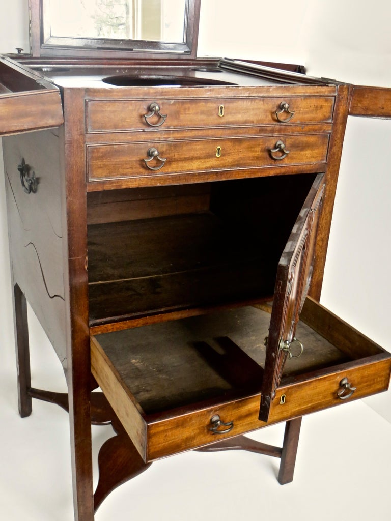 18thC.Georgian Mahogany Washstand and Six Piece "Mason's Ironstone ...