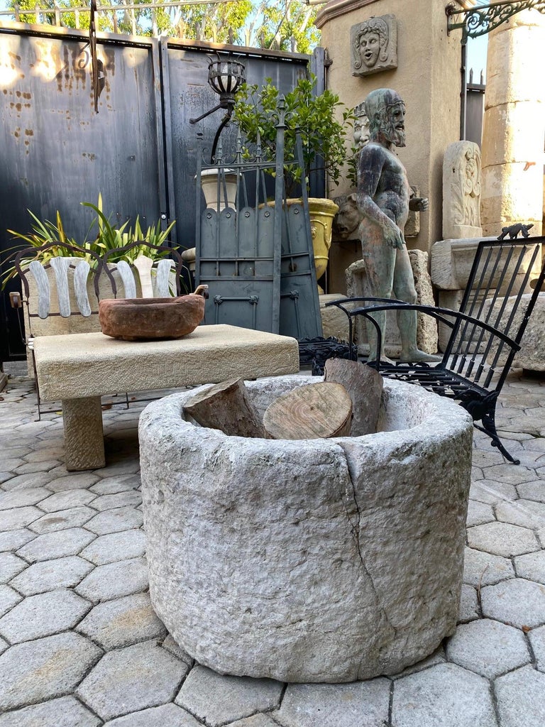 Hand Carved Stone Container Planter Jardiniere basin fountain trough ...