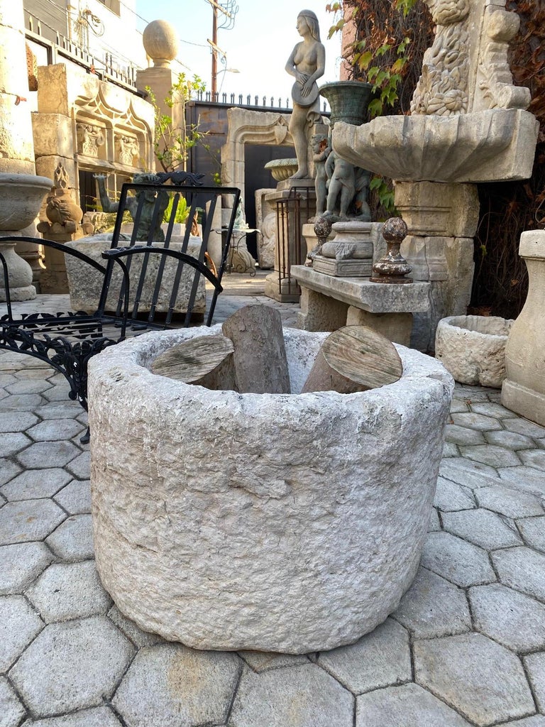 Hand Carved Stone Container Planter Jardiniere basin fountain trough ...