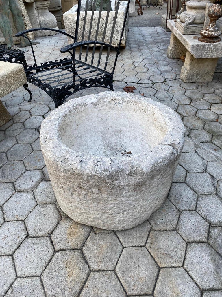 Hand Carved Stone Container Planter Jardiniere basin fountain trough ...