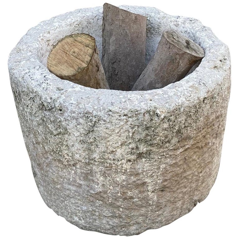 Hand Carved Stone Container Planter Jardiniere basin fountain trough ...