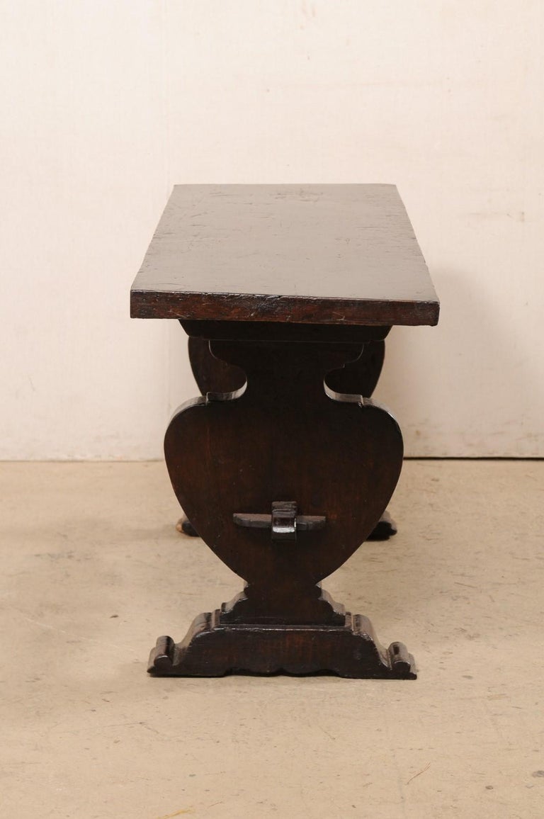 18th C. Italian Console Raised on Urn-Carved Trestle Legs 'or a Great ...