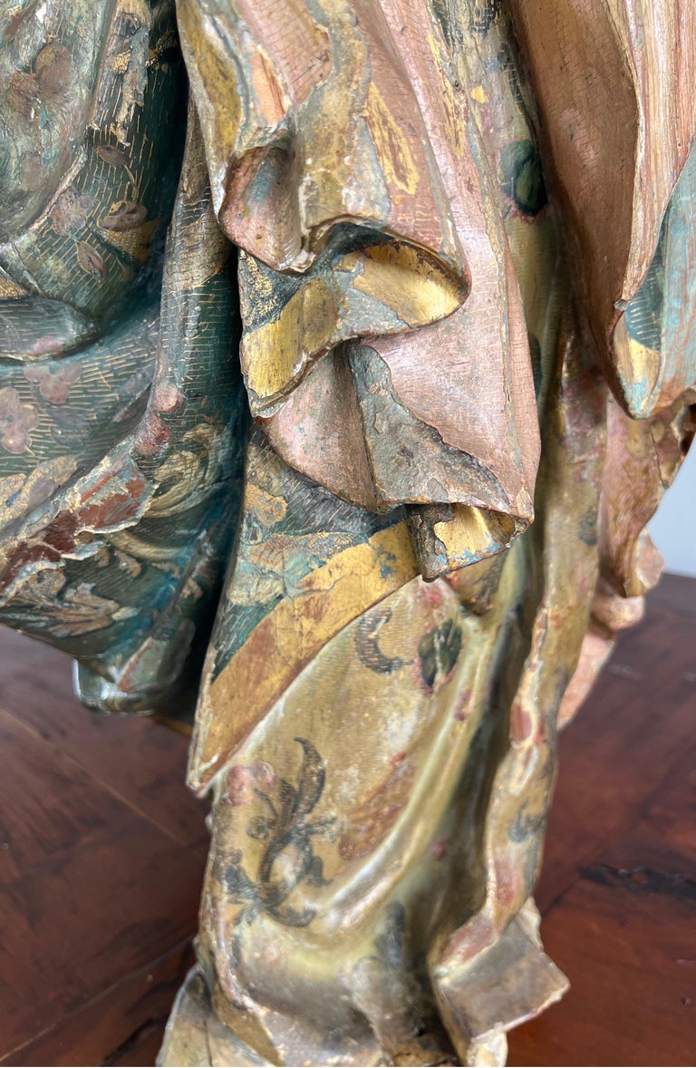 18th C. Italian Polychrome Figure at 1stDibs