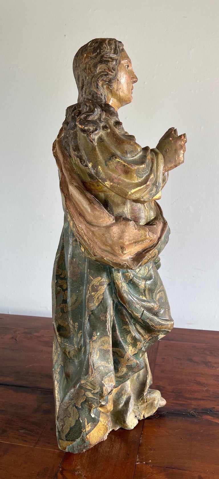 18th C. Italian Polychrome Figure at 1stDibs